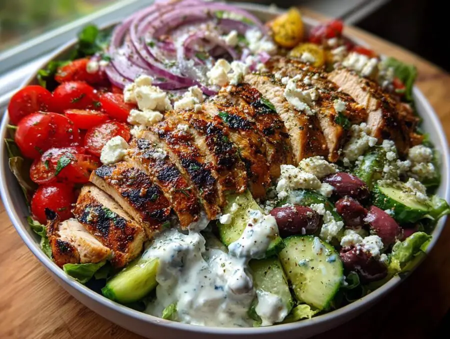 Grilled Chicken Greek Salad: 30 Min Amazing Meal - Slam Recipes